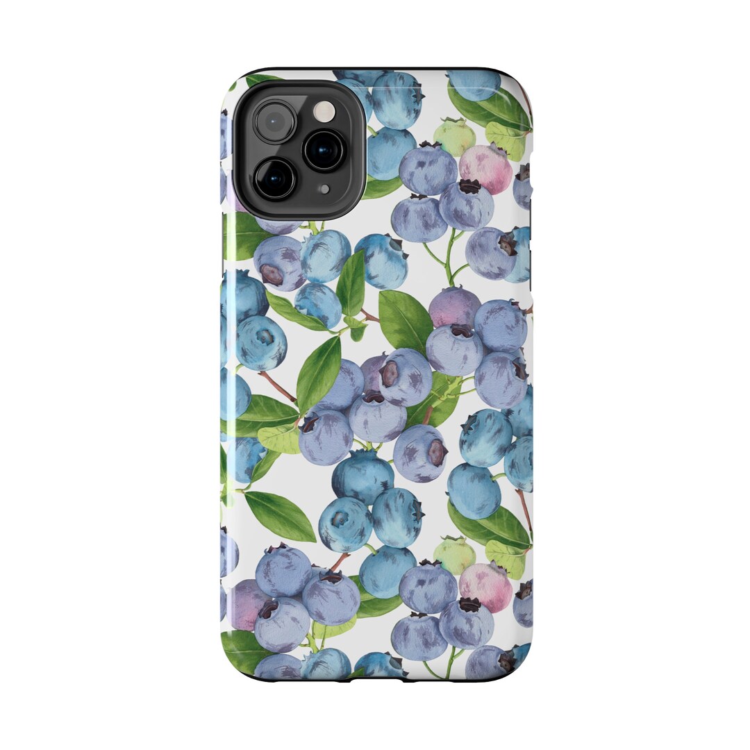 Blueberry Art Tough Phone Case: Impact Resistant iPhone Cover - Etsy
