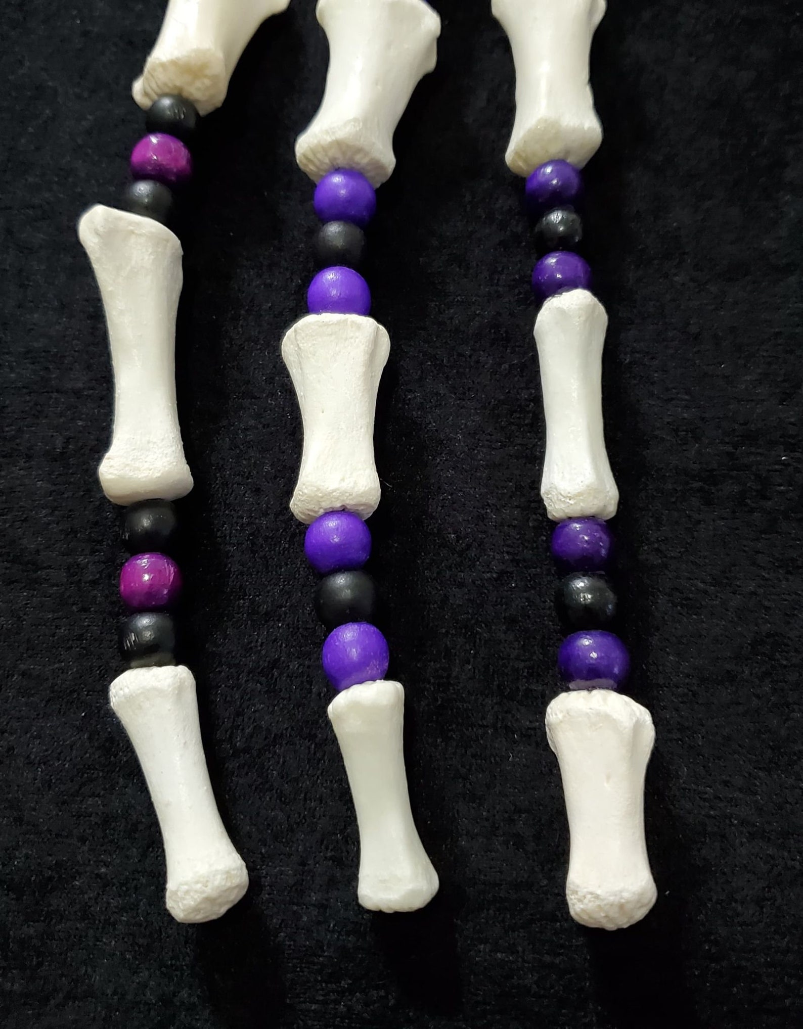 Articulated Bone Tails Black and Purple Bone Jewelry - Etsy
