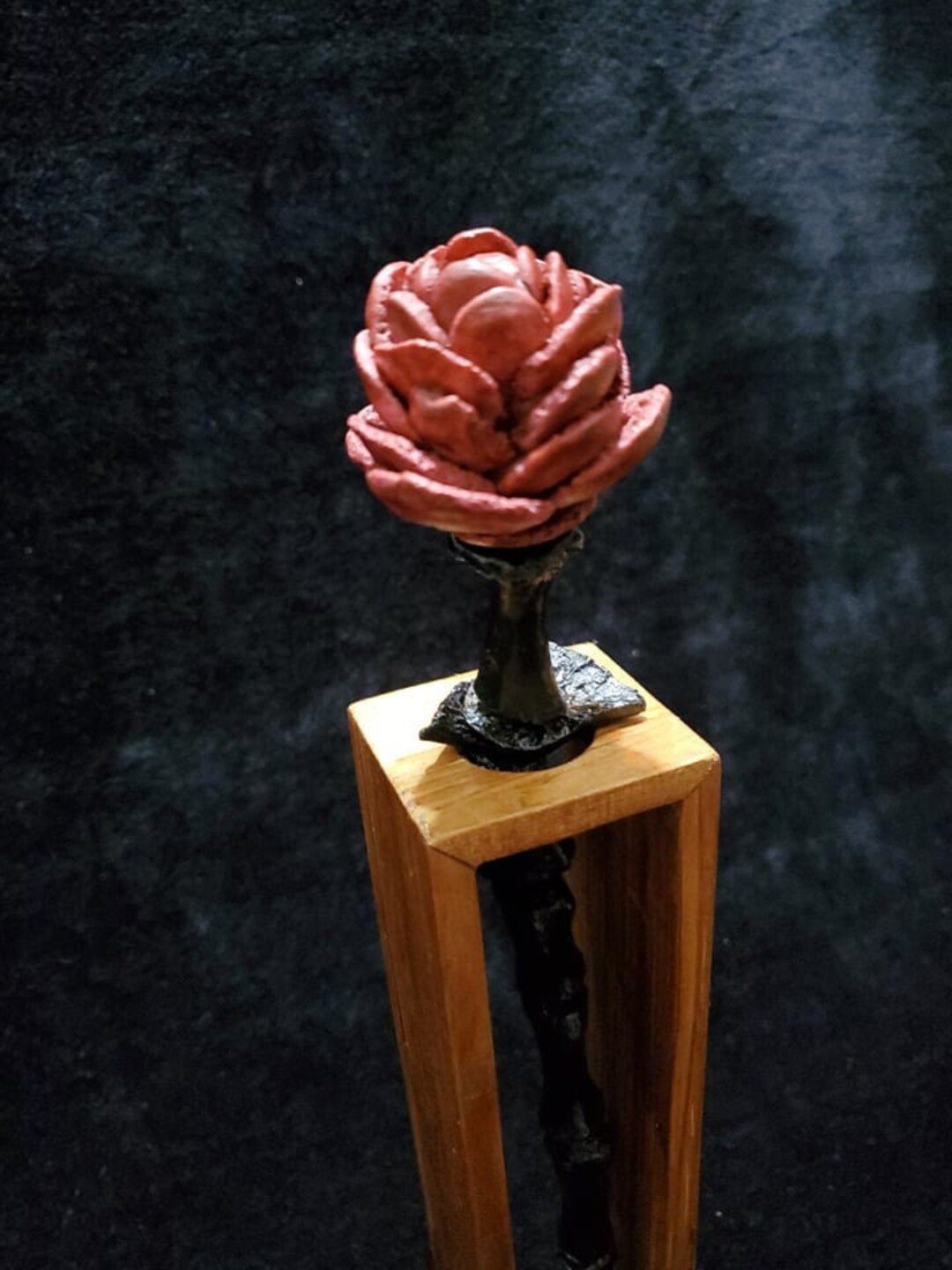 Bone Rose Demonsblood Red Blossom With Blackened Stem - Ox Tail - Dark ...