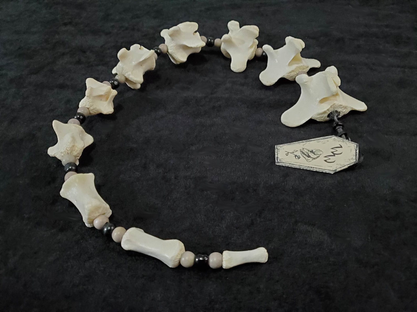 Articulated Bone Tails Black and Gary Bone Jewelry - Etsy