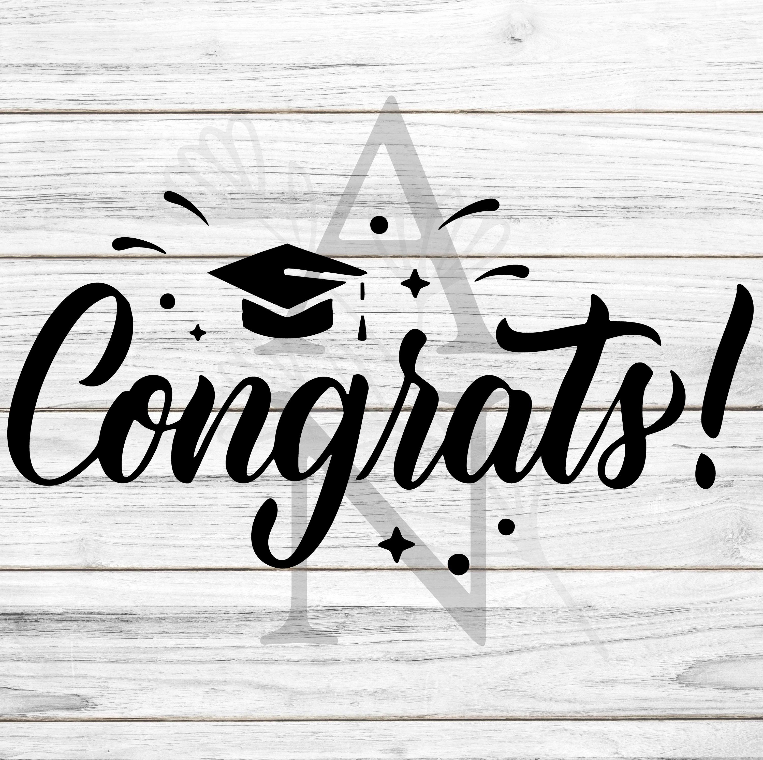 Congrats Grad SVG Graduation Cap SVG Graduate SVG - Etsy