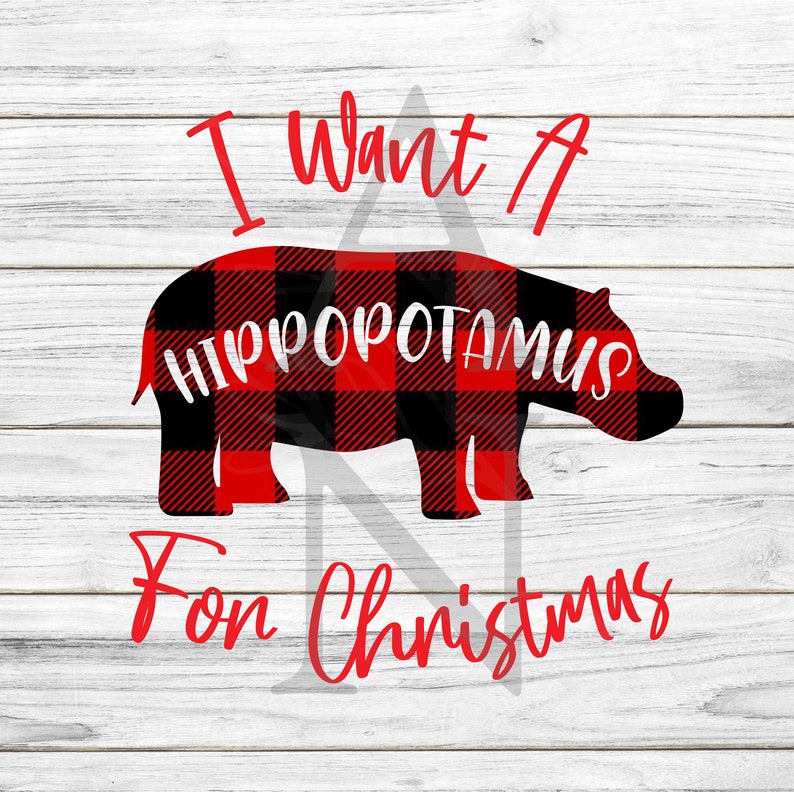 I Want A Hippopotamus for Christmas SVG/ Gayla Peevey SVG/ - Etsy