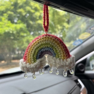 Cute Rainbow Car Accessories Mirror Hanging rainbow Decor Rear Hanging View Mirror for Women car Interior Accessories Decorations Etsy