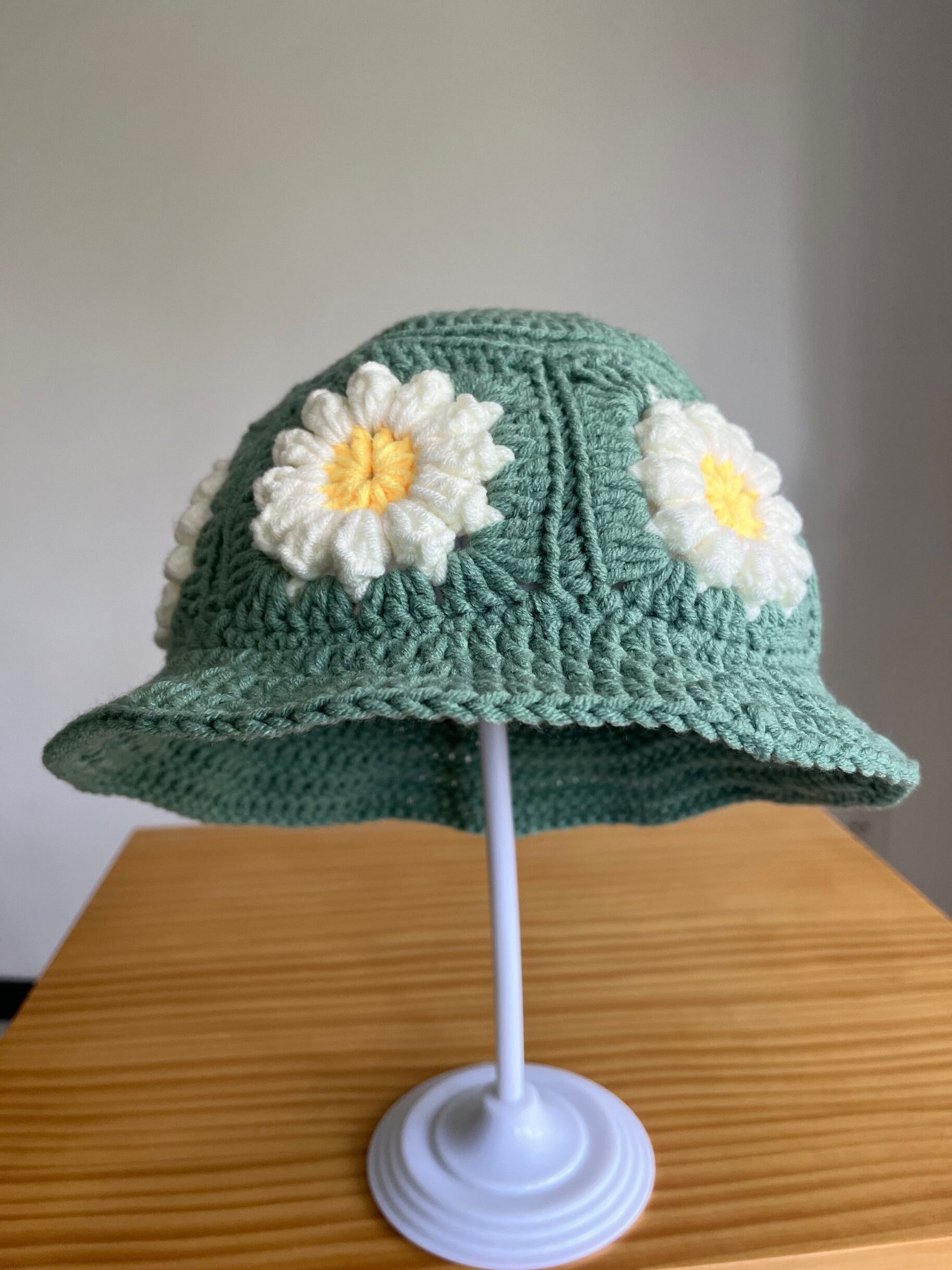 Crochet Flower Bucket Hat Crochet Daisy Hat Crochet Bucket Hat Knit