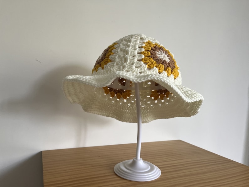 Crochet Flower Bucket Hatcrochet Bucket Hatscute Bucket Etsy