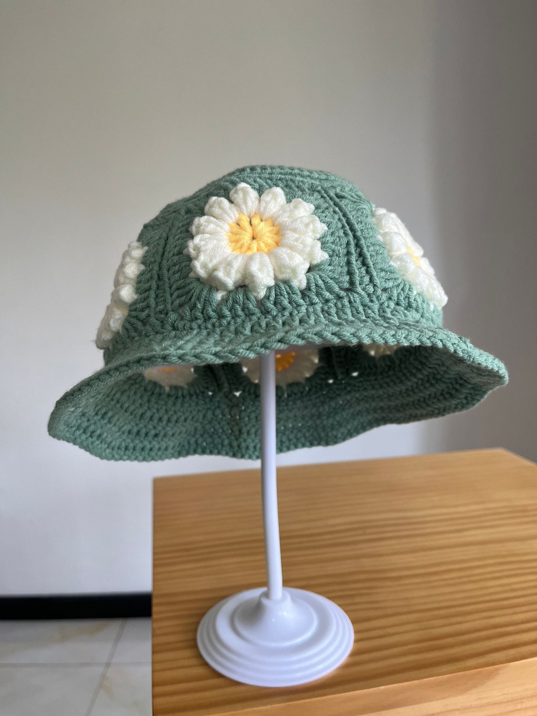 Crochet Flower Bucket Hat Crochet Daisy Hat Crochet Bucket Hat Knit