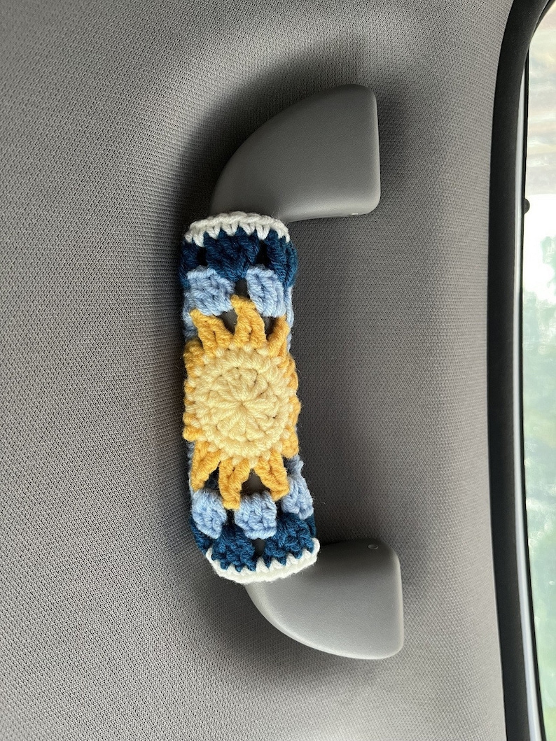 4PCS Crochet Car Handle Covers: Sun Moon Design, Universal Fit - Etsy