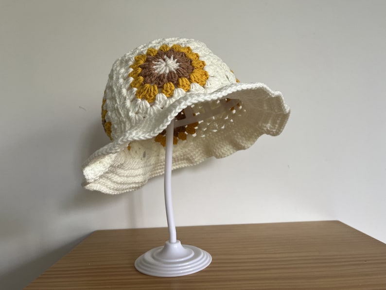 Crochet Flower Bucket Hatcrochet Bucket Hatscute Bucket Etsy