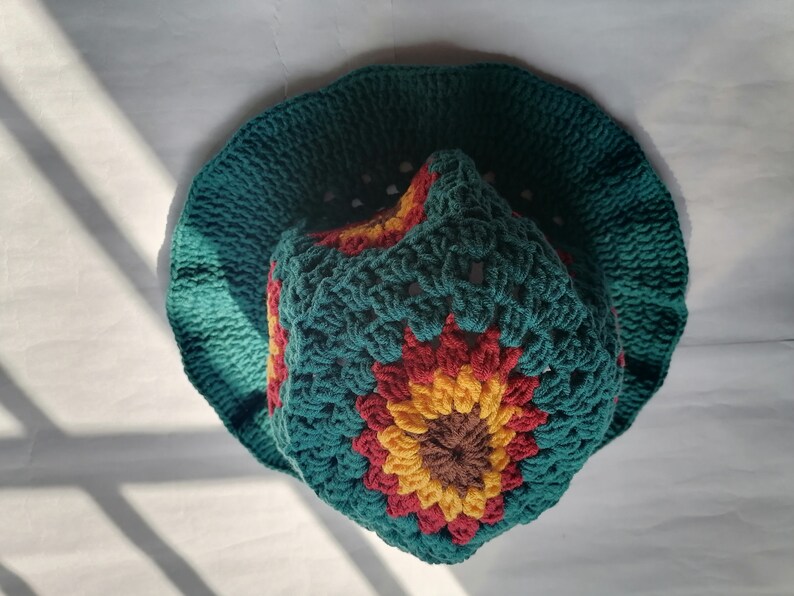 Handmade Crochet Sunflower Bucket Hat,sun Crocheted Bucket Hat - Etsy