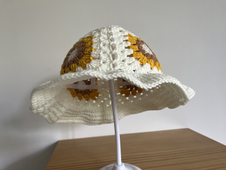 Crochet Flower Bucket Hatcrochet Bucket Hatscute Bucket Etsy