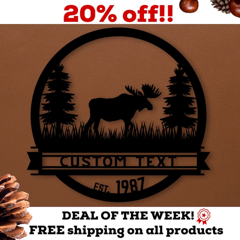 Moose Sign - Etsy