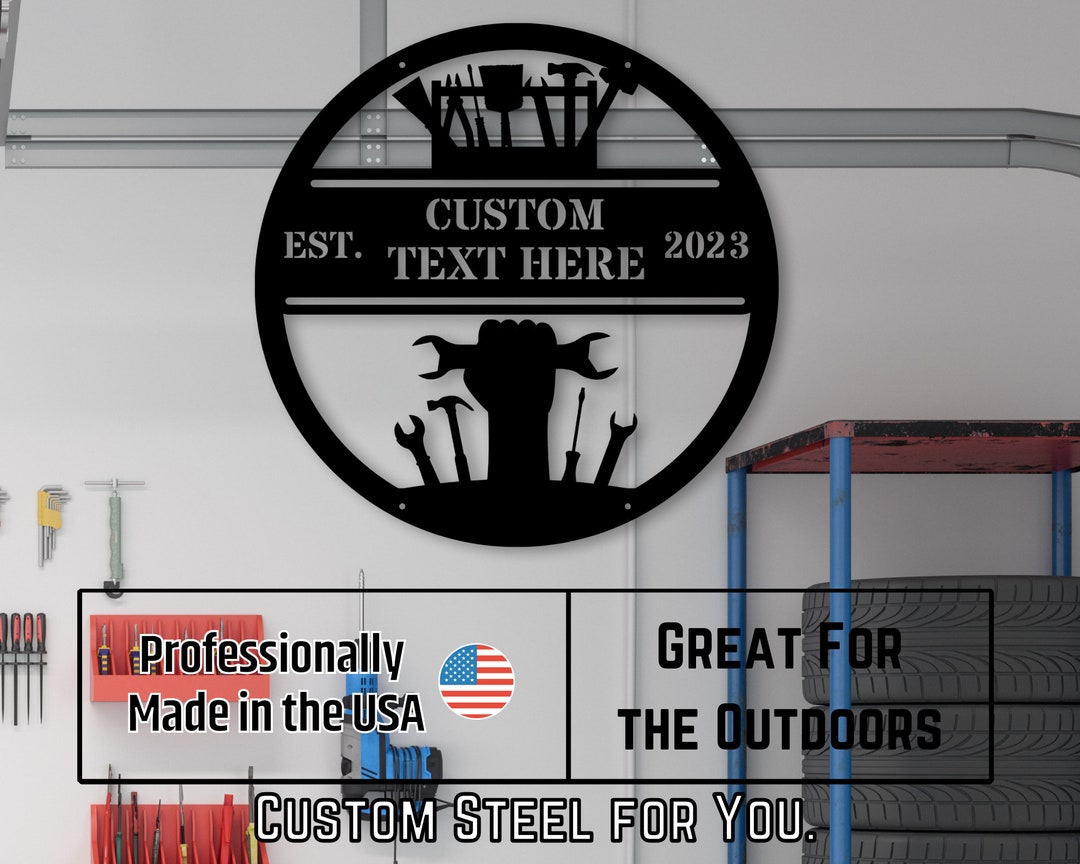 Custom Metal Sign Metal Toolbox Sign, Metal Sign, Front Porch Décor ...