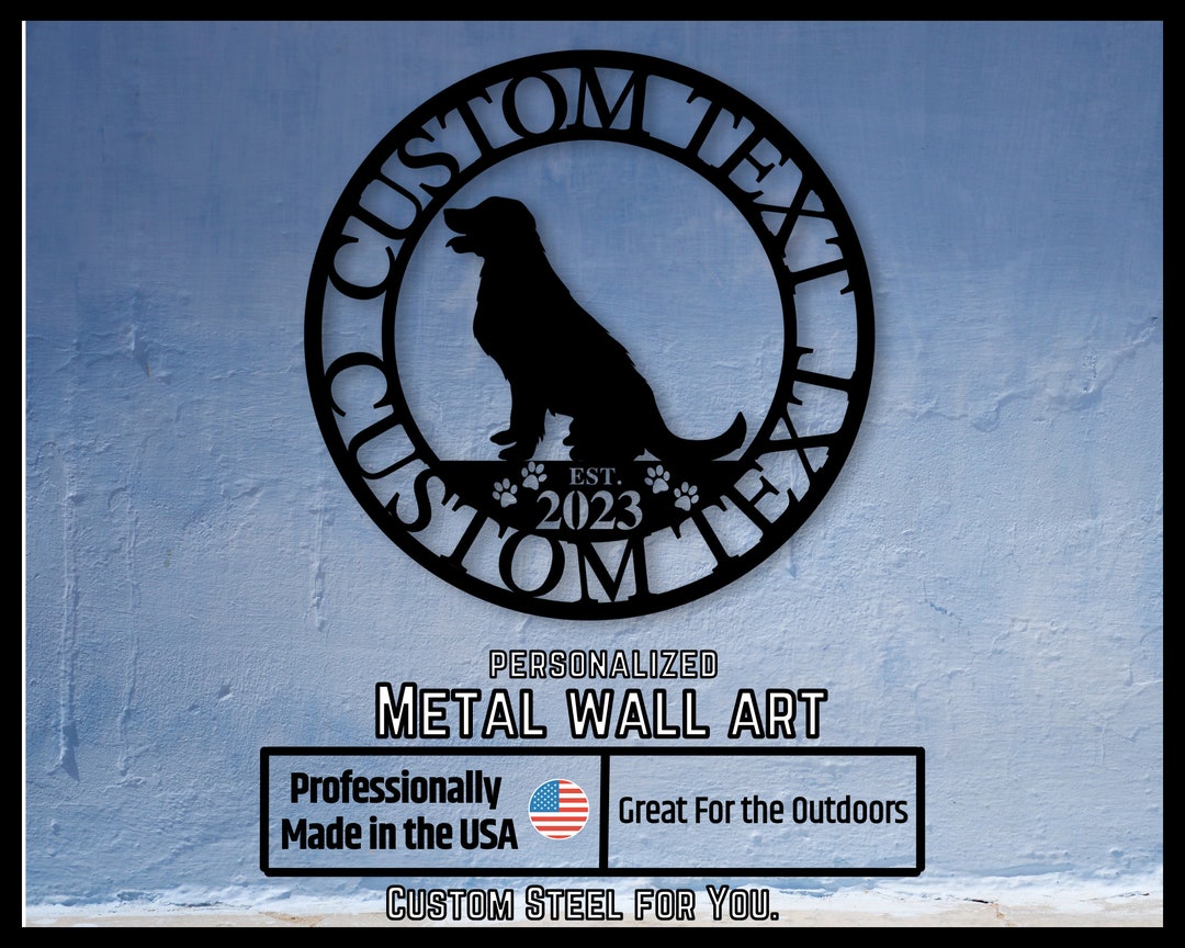 Custom Established Metal Dog Sign, Wall, Pet Gift, Beware Sign, Address ...