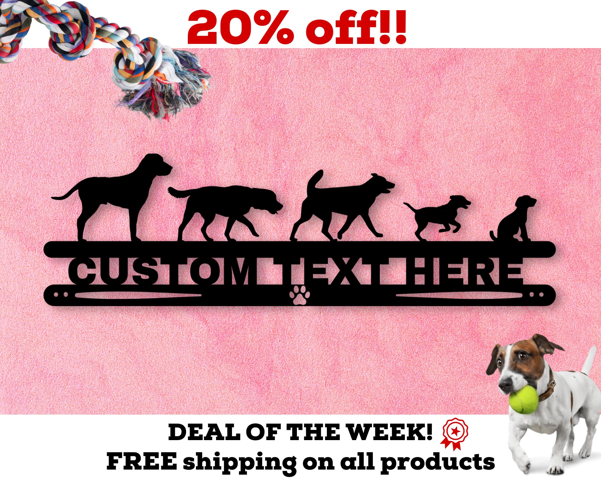 Custom Metal Dog Sign, Personalized Pet Name, Dog Breed Evolution - Etsy