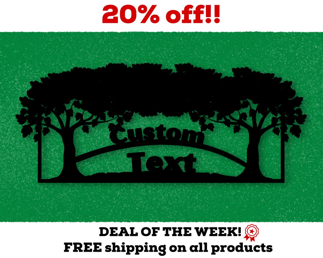 Custom Metal Sign Tree Name Sign, Metal Tree, Home Décor , Custom Tree ...