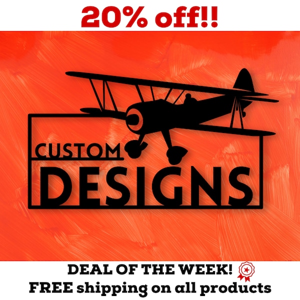 Biplane Metal Decor - Etsy