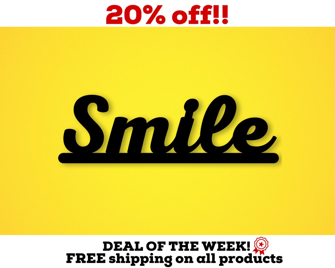 Valentines Day Gift Custom Smile Sign, Metal Sign, Front Porch Décor ...