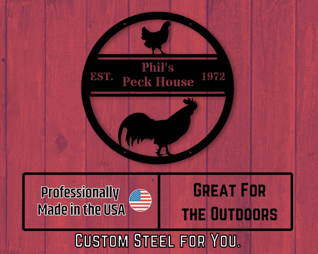 Custom Metal Sign Chicken Sign, Farm Sign, Poultry, Metal Farmer ...