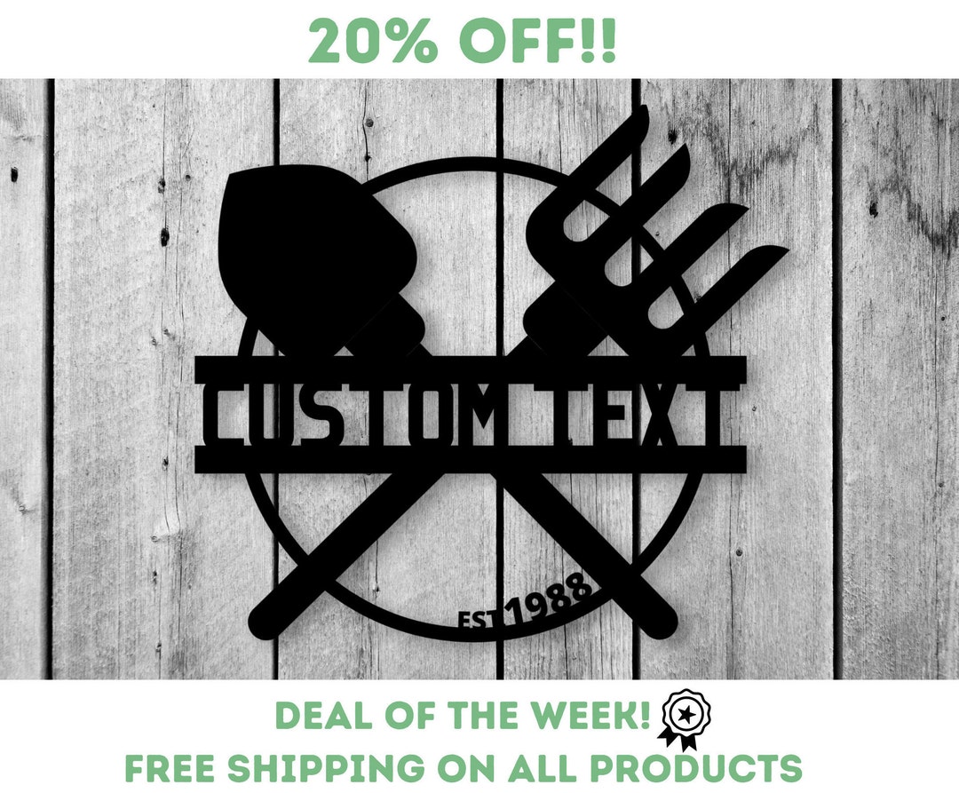 Custom Metal Sign Garden Name & EST. Sign, Custom Sign, Name Sign ...