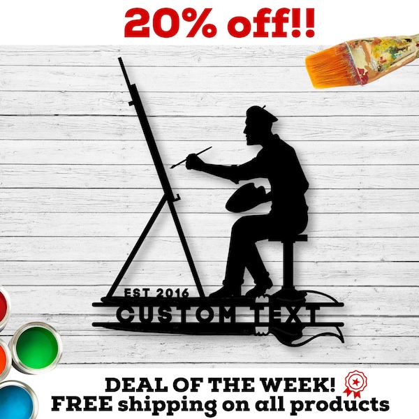 Painted Metal Sign - Etsy