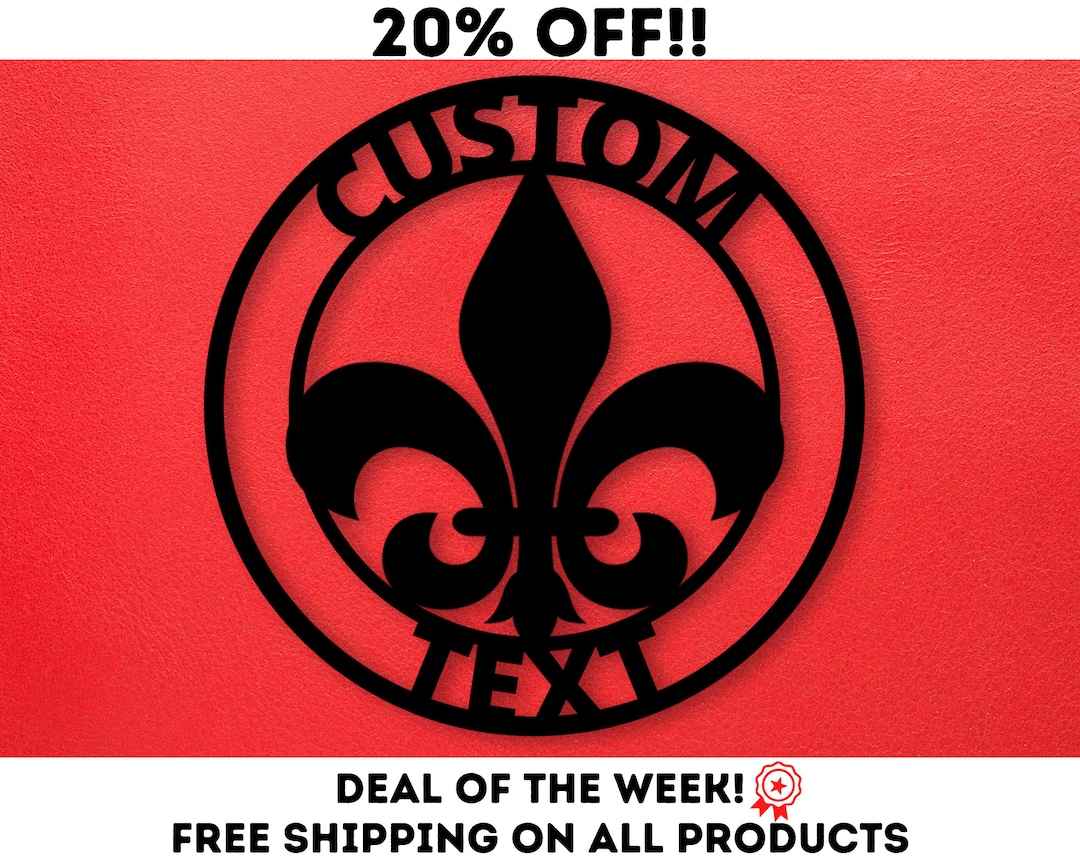 Custom Metal Fleur De Lis Sign, Personalized Home Decor - Etsy
