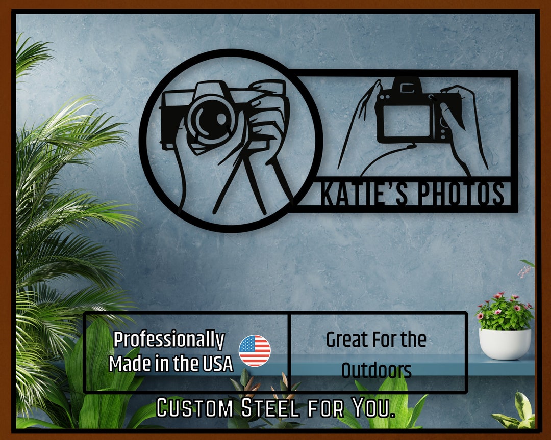 Custom Metal Sign Circle Camera Sign, Metal, Wall Art, Gift, Home Décor ...