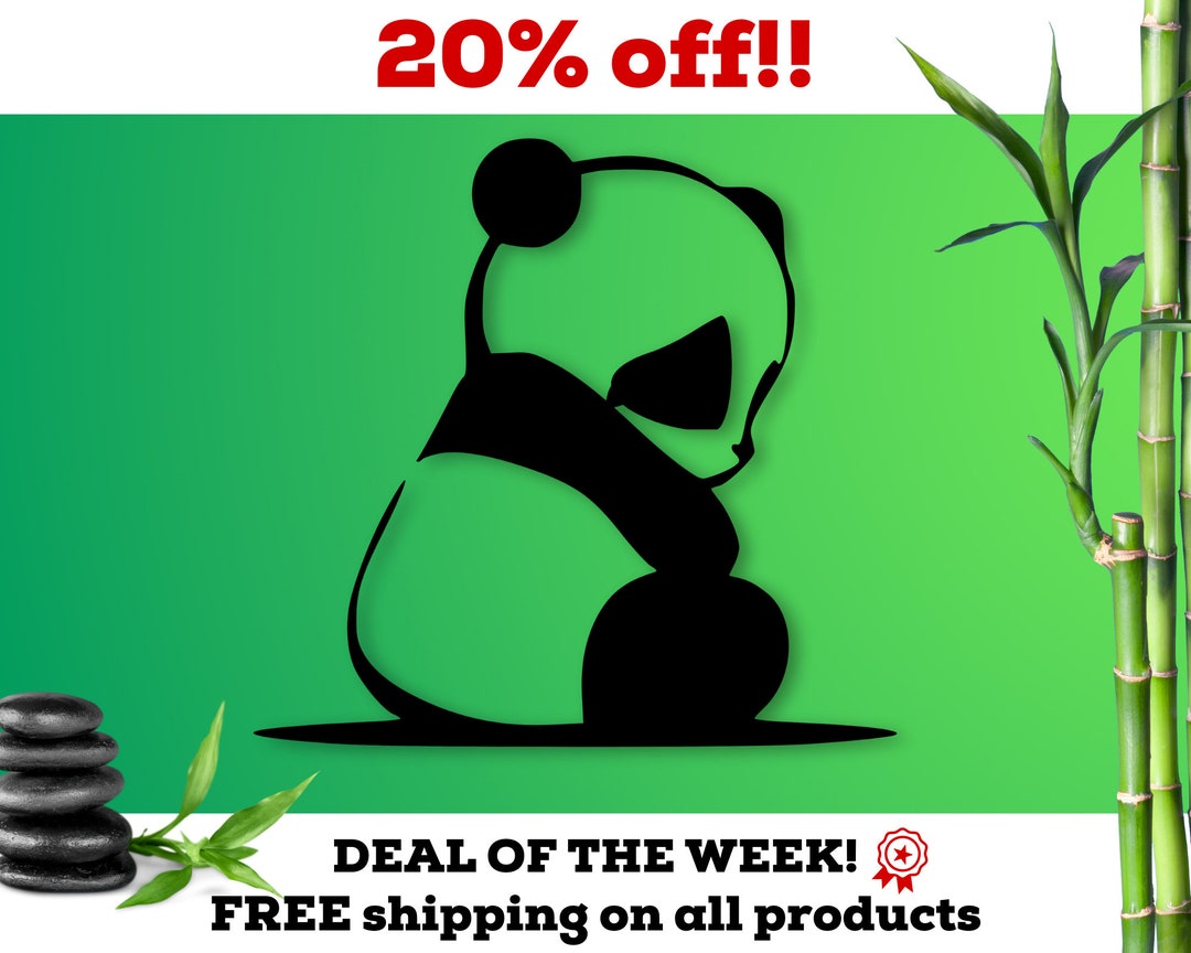 Valentines Day Gift Baby Panda Monogram, Metal Sign, Front Porch Décor ...