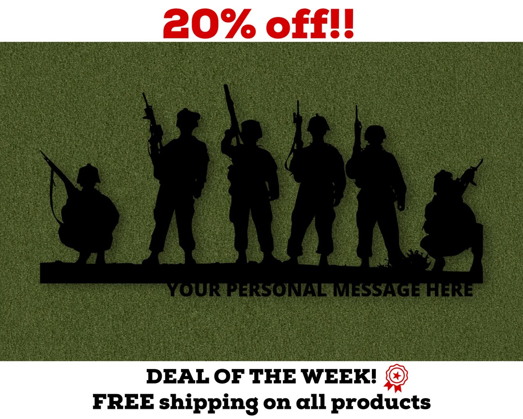 Custom Metal Soldier Sign, Six Troops, Military Yard Art, Dad Gift - Etsy