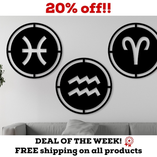 Metal Zodiac Signs - Etsy