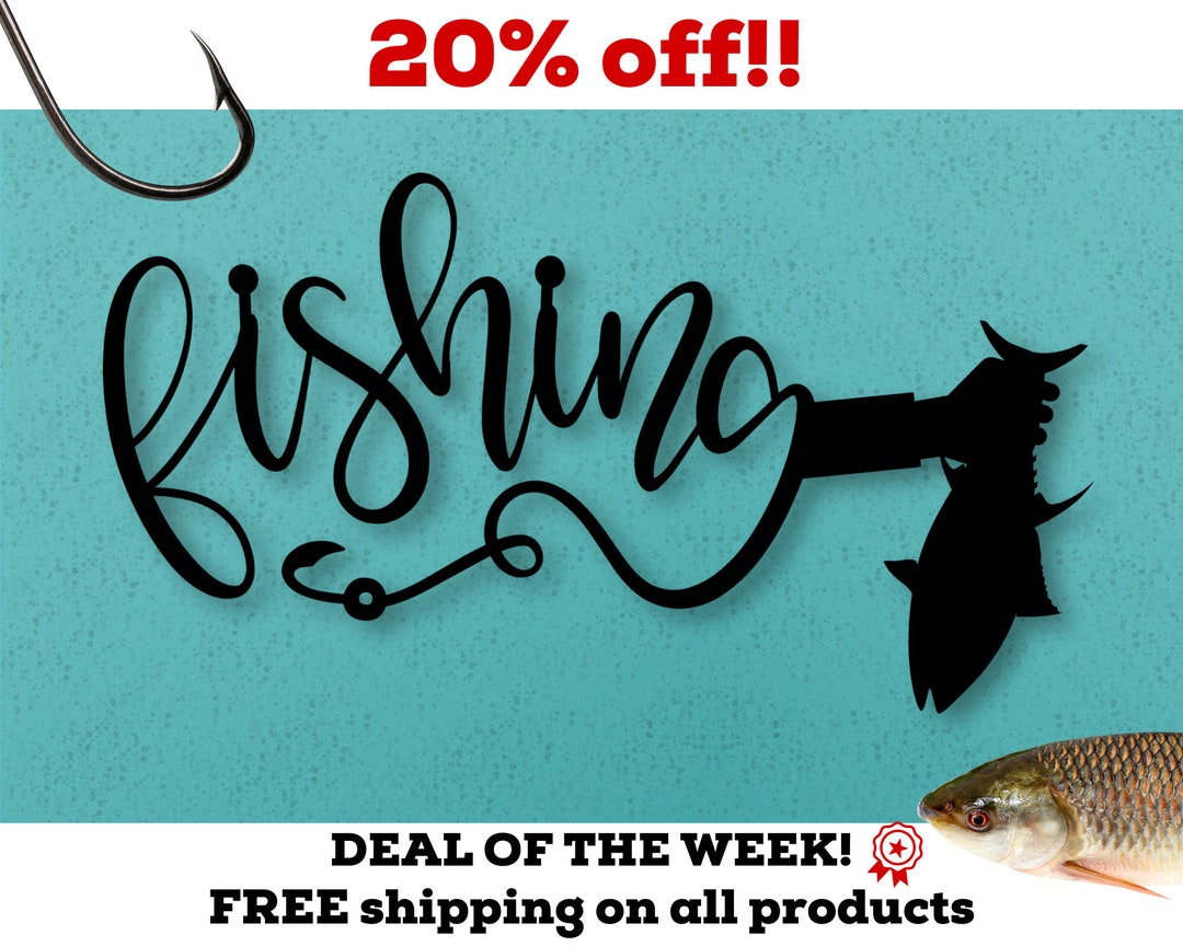 Valentines Day Gift Custom fishing Sign, Metal Sign, Name Sign, Custom ...