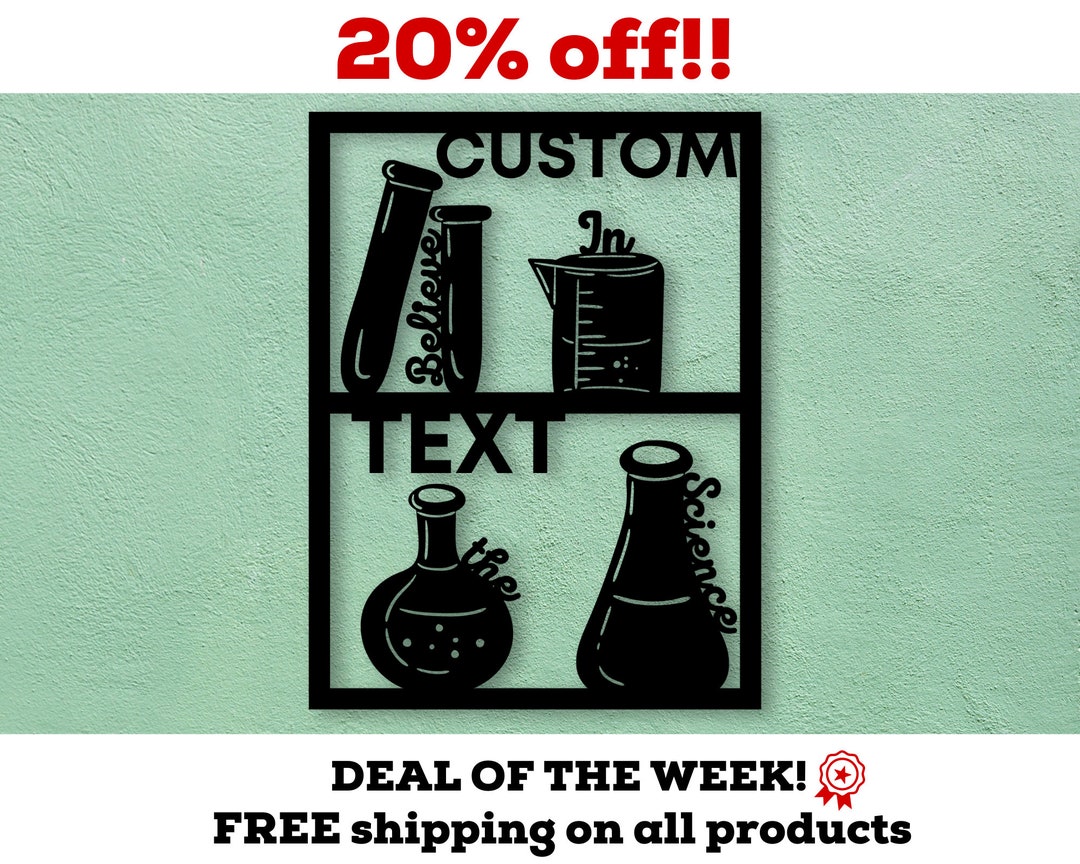 Custom Metal Sign Custom Believe in the Science Sign, Metal Classroom ...