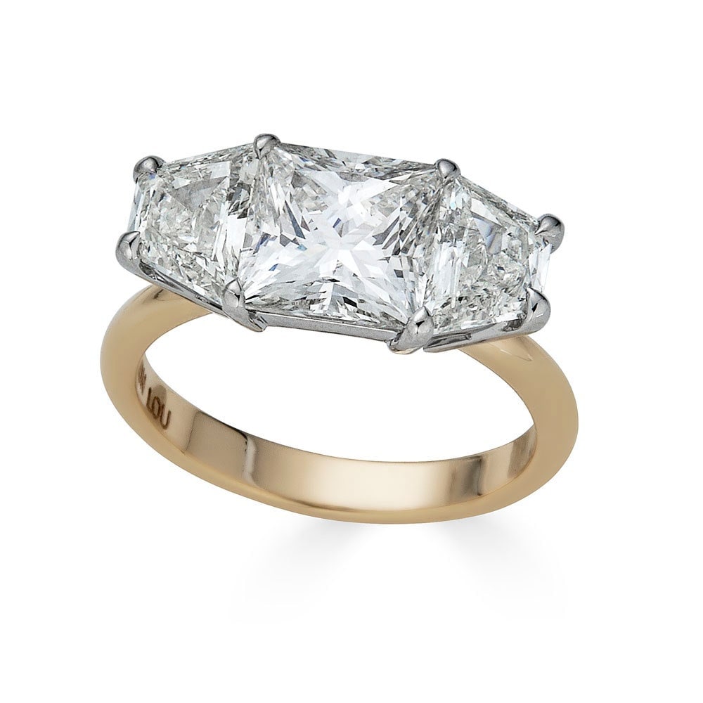 Emily Divorce Ring, Cross Pear Cut Solitaire Ring and Princess ...