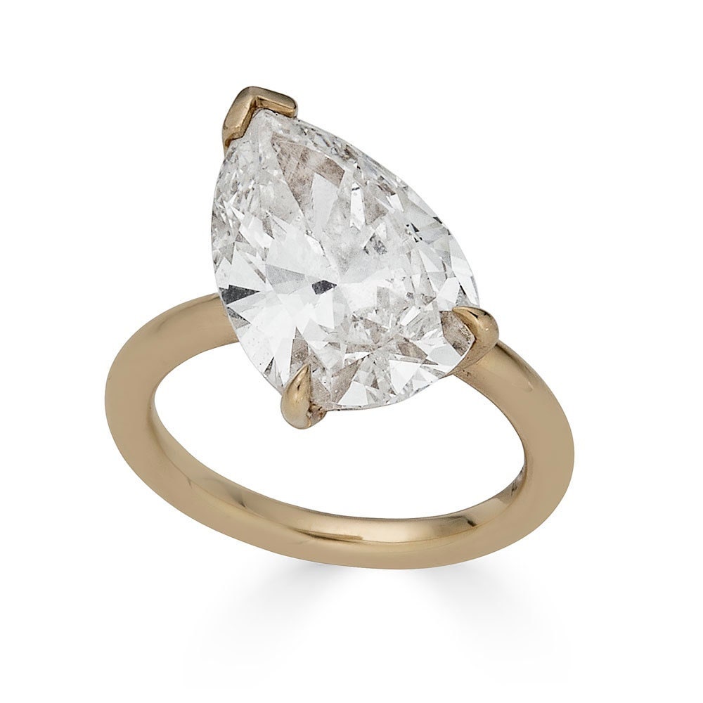 Emily Divorce Ring, Cross Pear Cut Solitaire Ring and Princess ...