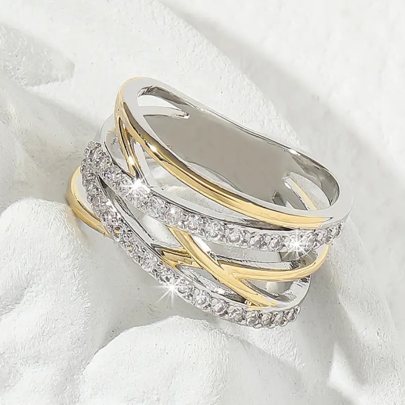 Overlapping Ring - Etsy