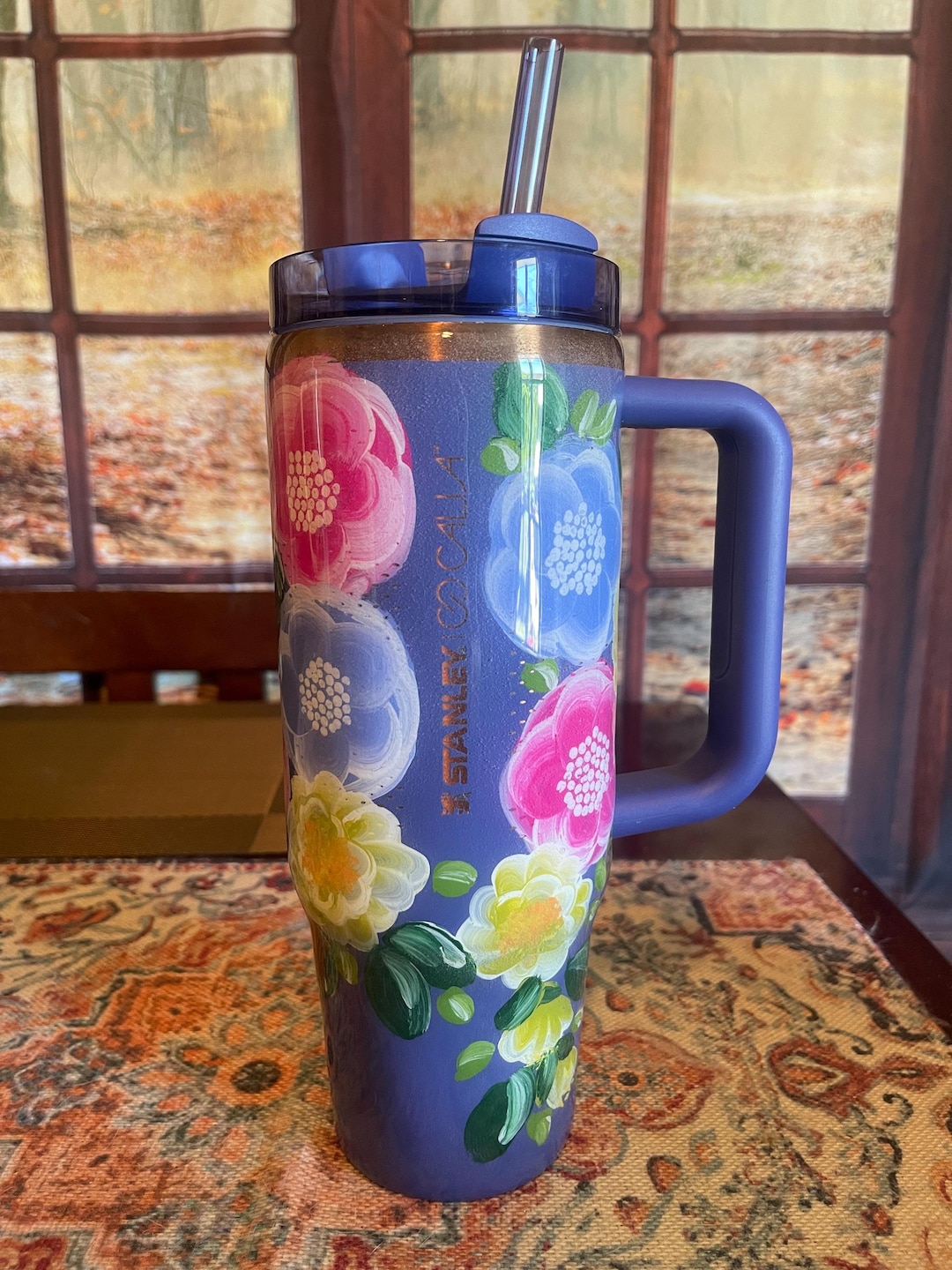 STANLEY X Calia Hand Painted Floral Cup Tumbler 30 Oz - Etsy