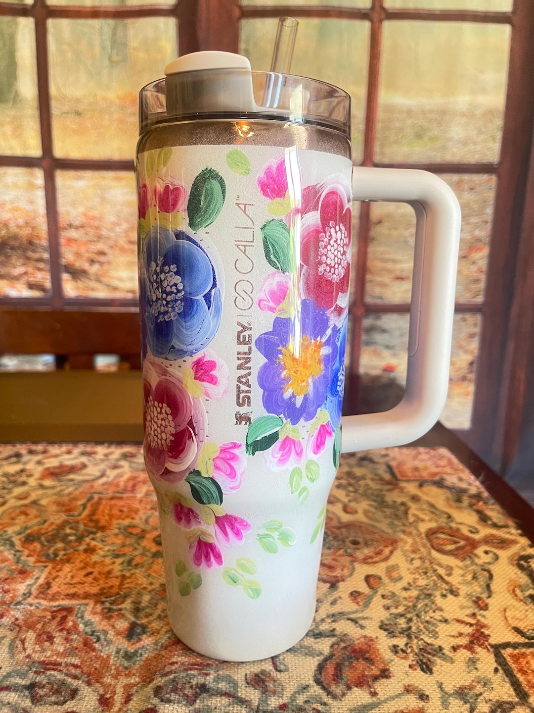STANLEY X Calia Hand Painted Floral Cup Tumbler 30 Oz - Etsy