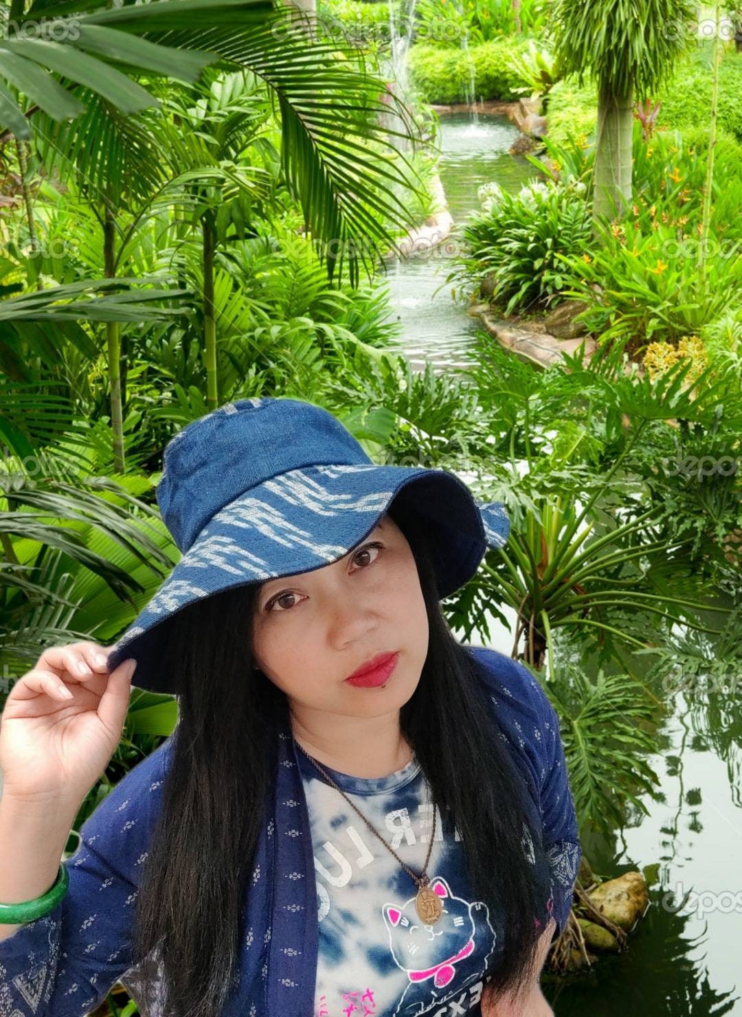 Indigo Hat , Lao Thai Pattern Mut Mee Cotton - Etsy