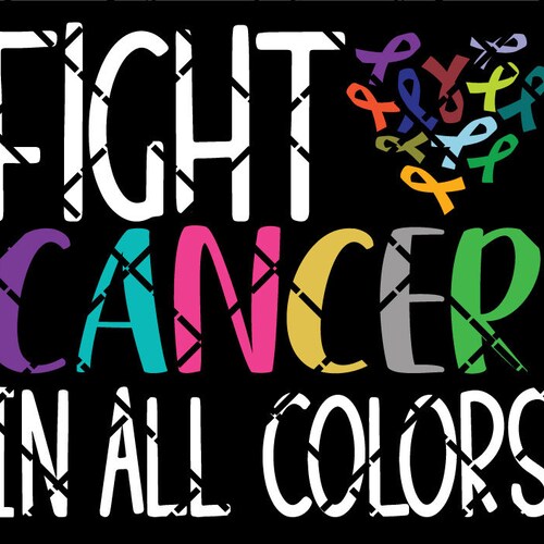 Fight Cancer in All Colors Clipart Instant Download - Etsy