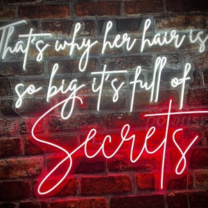 That's Why Her Hair is so Big It's Full of Secrets Beauty Salon LED ...