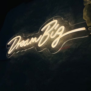 Dream Big Neon Sign for Wall Decor, Led Neon Signs for Birthday Gifts ...