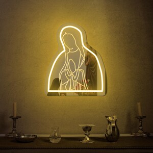 Virgin Mary Neon Sign: Christian Home Decor - Etsy
