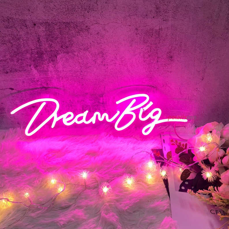 Dream Big Neon Sign for Wall Decor Led Neon Signs for - Etsy