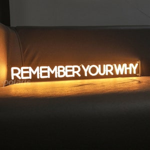 Remember Your Why Neon Sign: Motivational Home Decor - Etsy