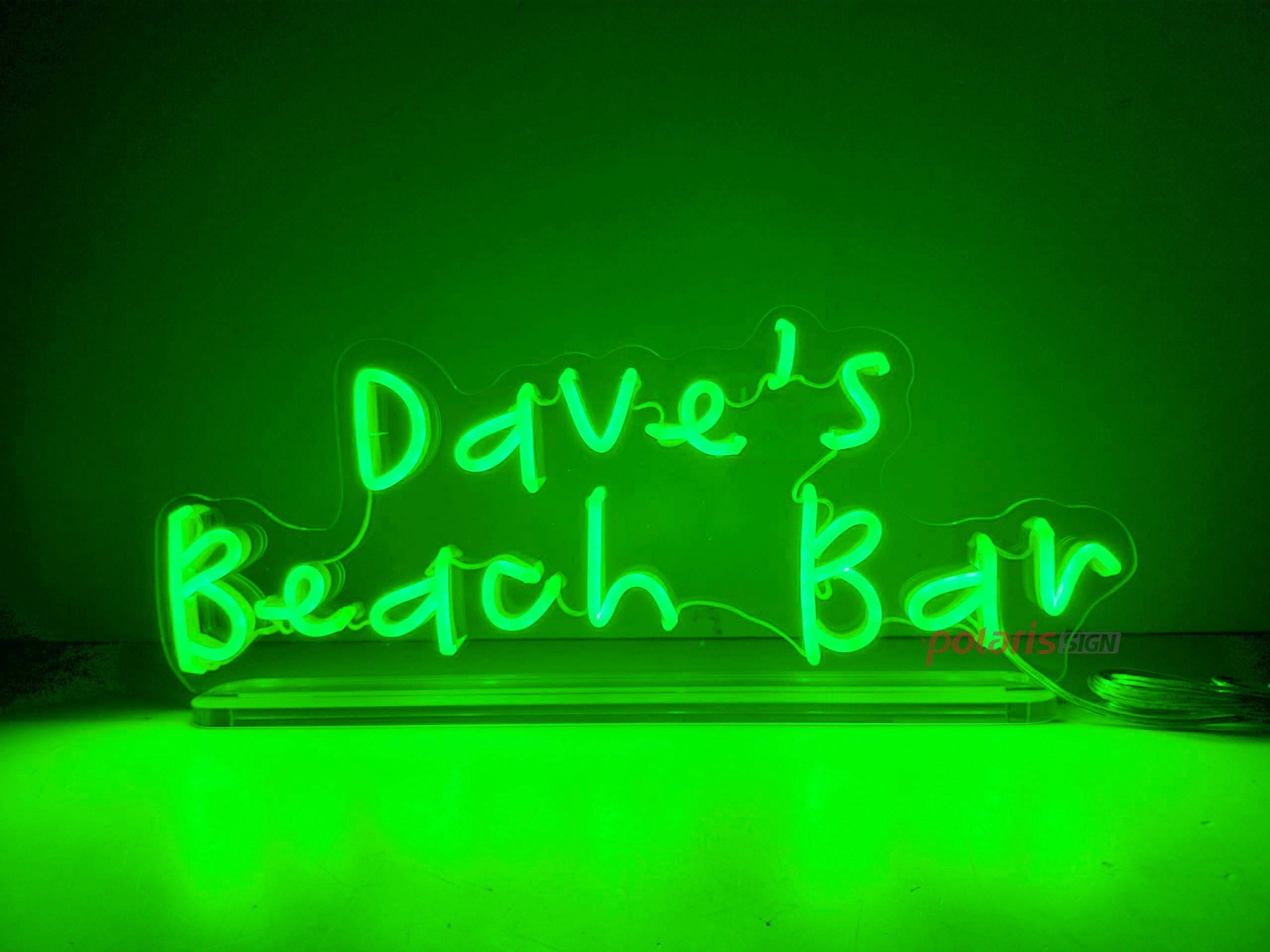 Custom LED Neon Table Sign With Stand, Business Bar Decor - Etsy