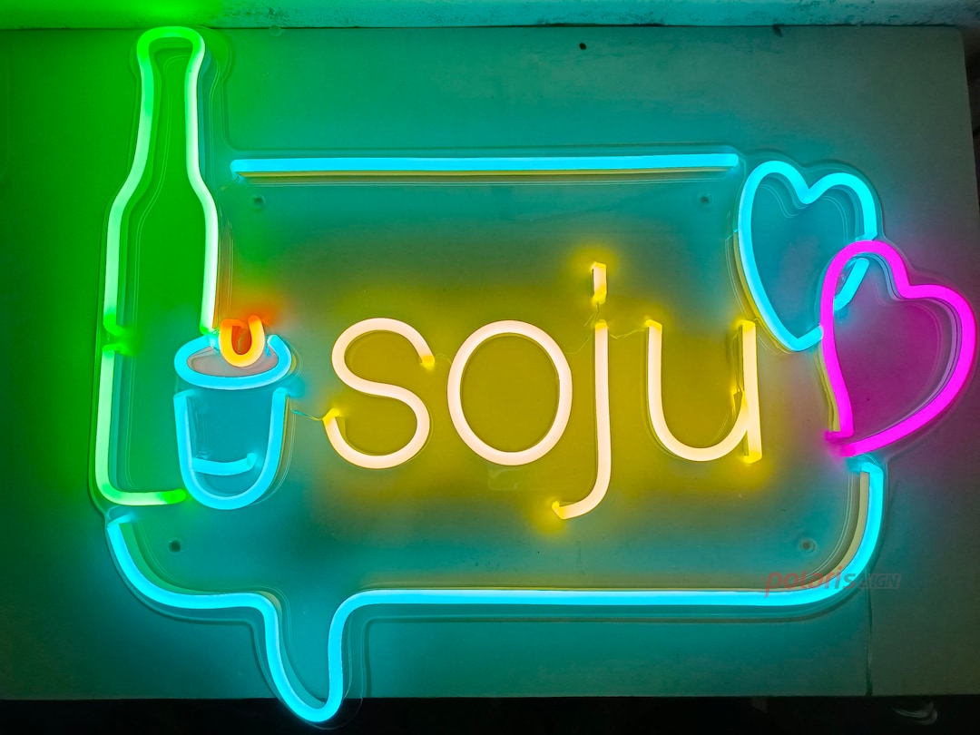 LED Neon Sign, Soju Neon Sign,bar Neon Sign, Custom Bar Neon Sign, Dan ...
