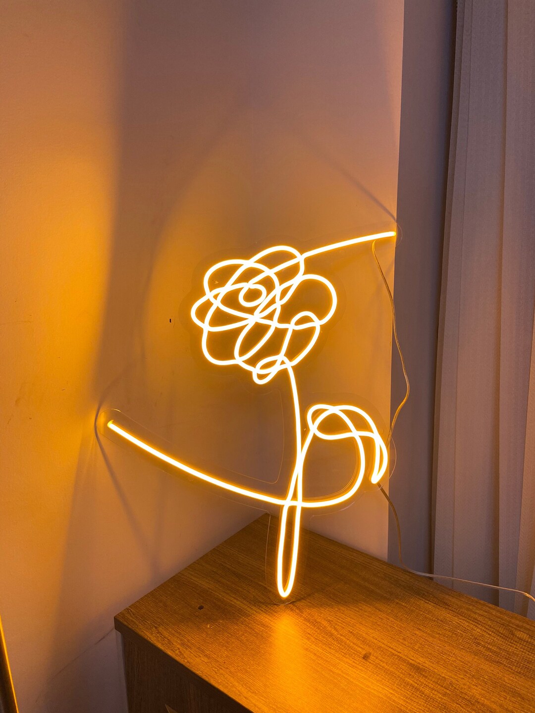 BTS Led Neon Sign BTS Love Yourself Flower Neon Sign Korean - Etsy