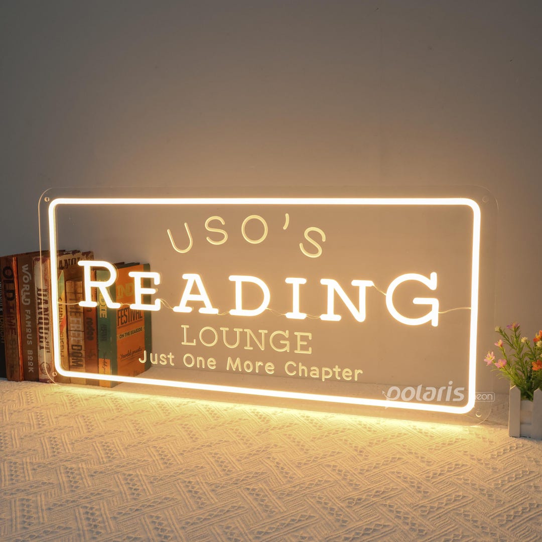 Custom Reading Lounge Sign, Personalized Library Sign, Home Book Club ...