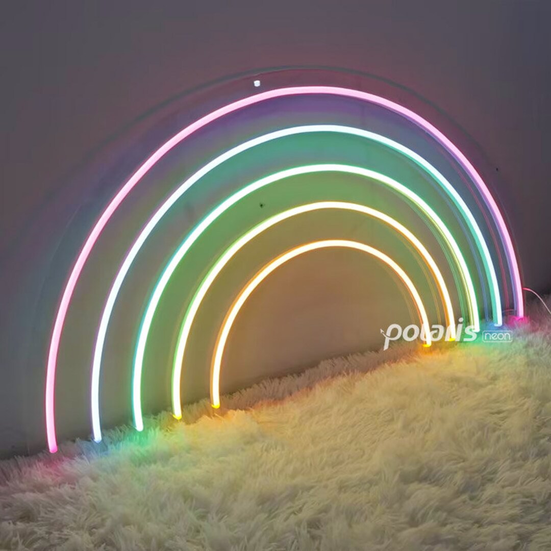LED Neon Signrainbow Handmade Neon Sign Room Decor Wall Art - Etsy