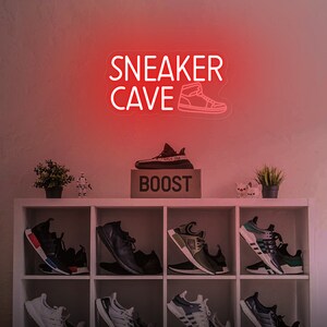 Personalized Sneaker Cave Neon Sign,sneaker Room Wall Hang,man Cave ...