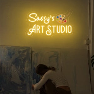 Custom Art Studio Neon Sign: Handmade Painter Gift - Etsy